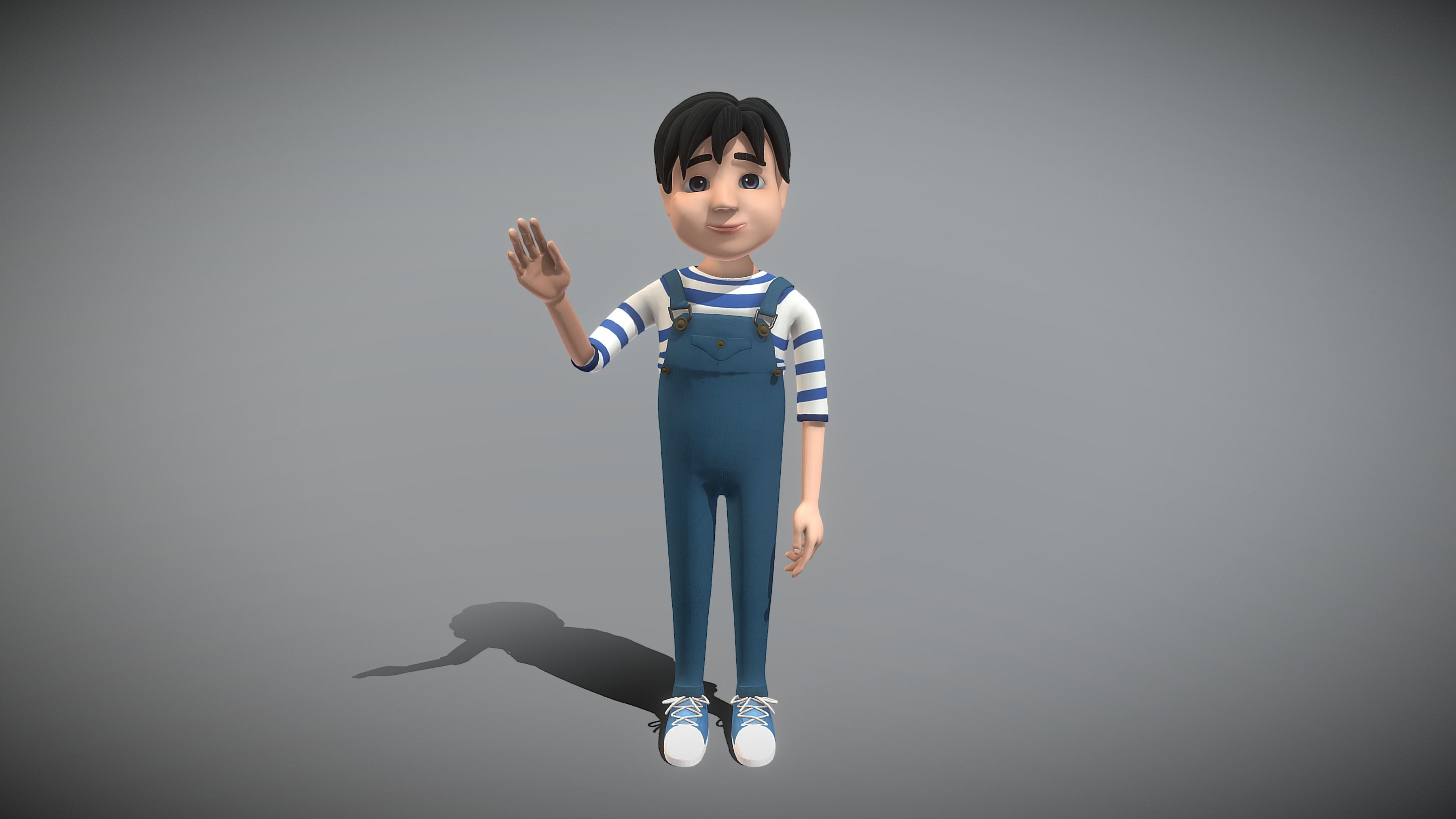 3D model Cartoon Boy VR / AR / low-poly rigged animated | CGTrader