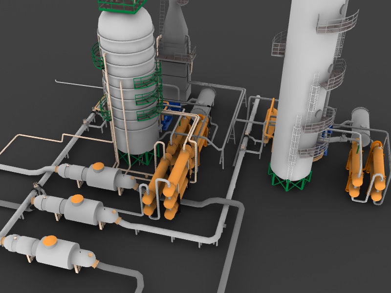 Distillation units 3D Model MAX OBJ FBX LWO LW LWS MTL | CGTrader.com