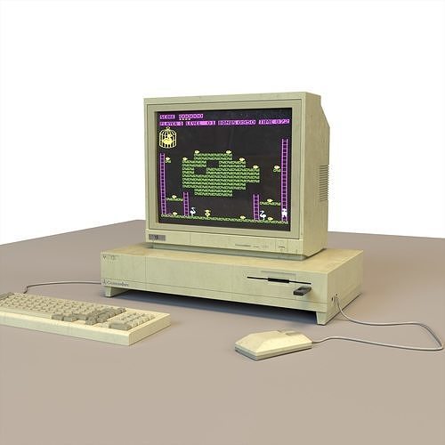 Commodore - Retro Computer with Keyboard and Mouse 3D model | CGTrader