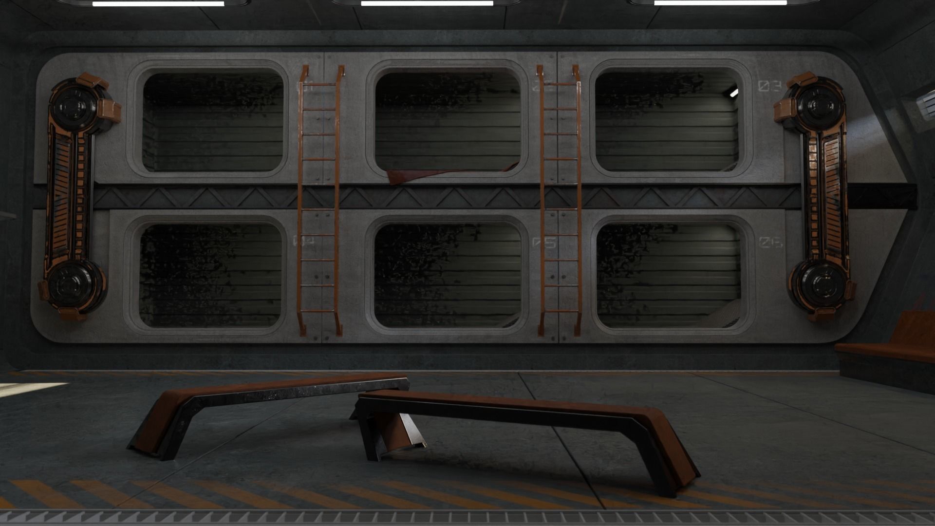 Cyberpunk Scene v9 - The Prison 3D model | CGTrader