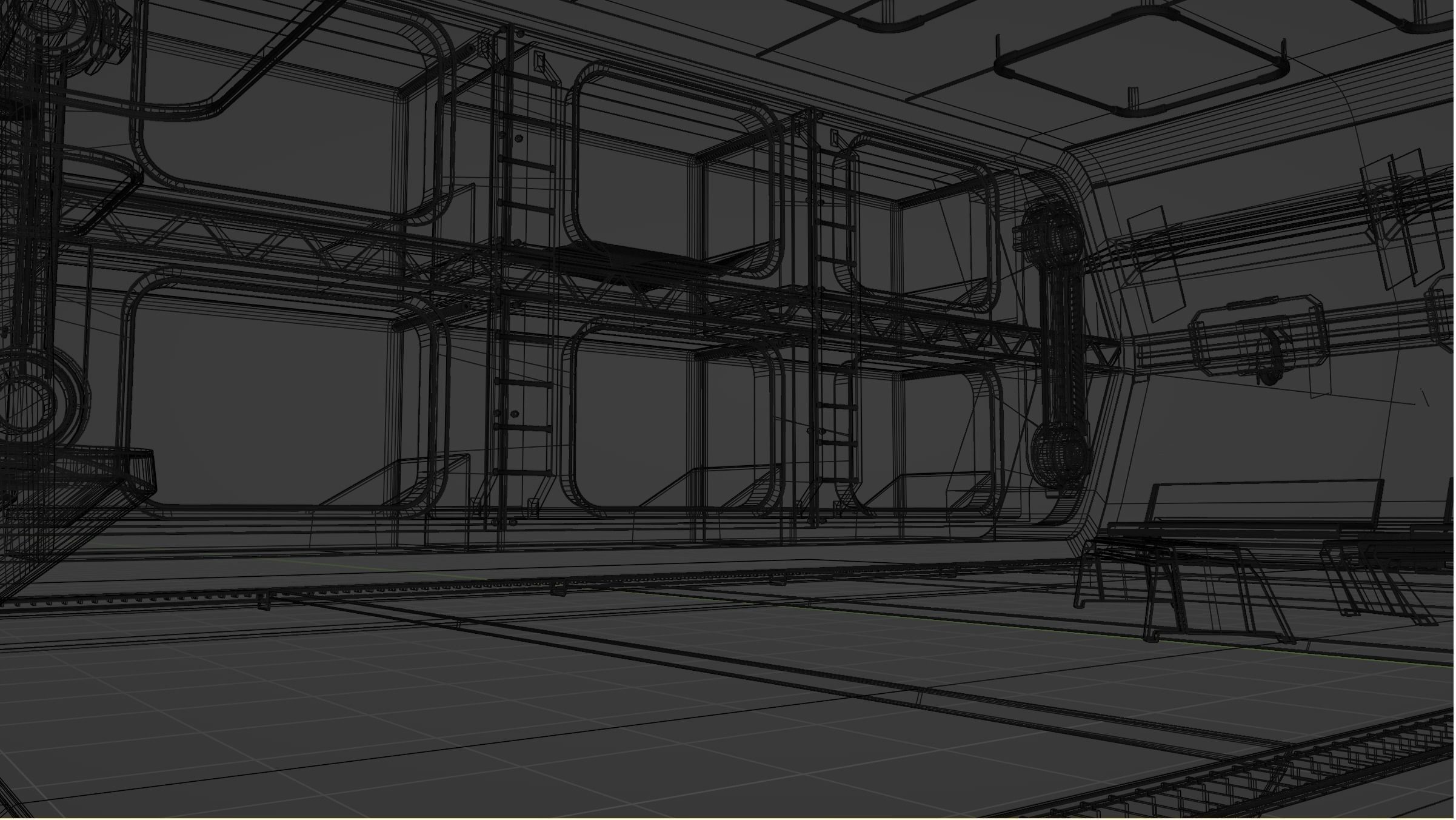 Cyberpunk Scene v9 - The Prison 3D model | CGTrader