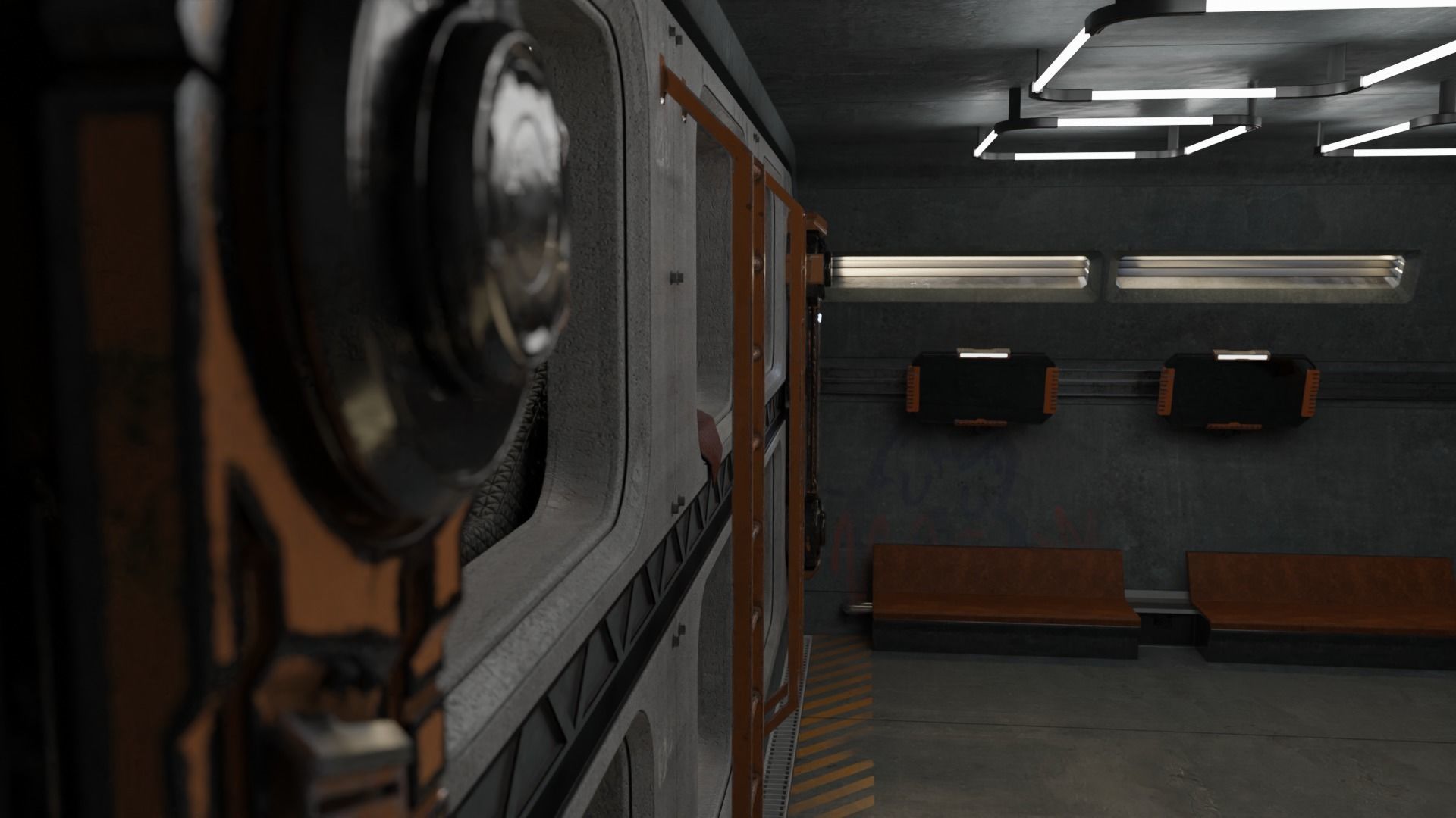 Cyberpunk Scene v9 - The Prison 3D model | CGTrader