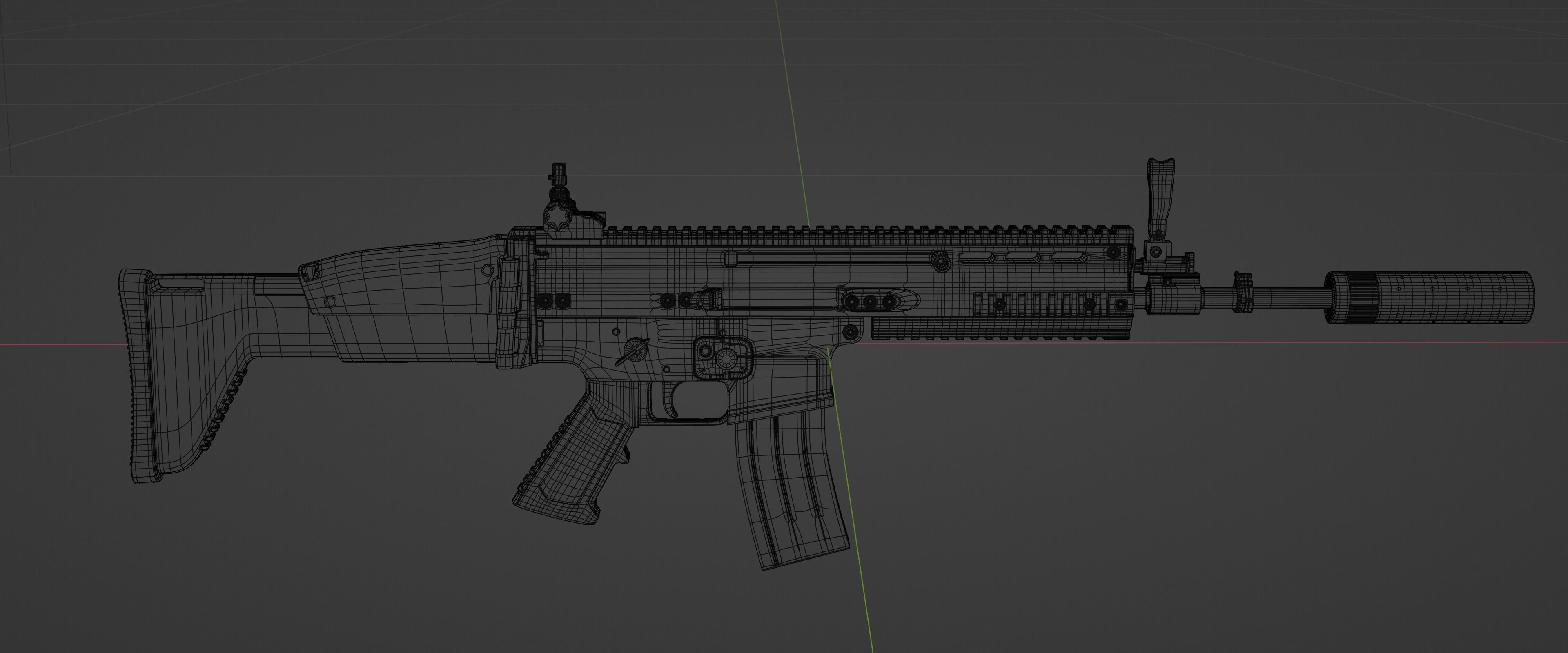 FN SCAR-H High Poly free 3D model | CGTrader