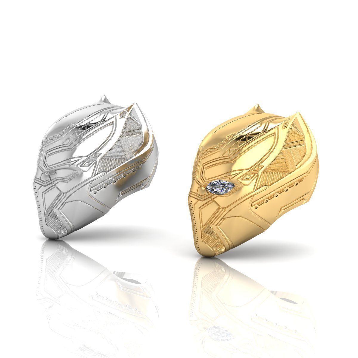 Black Panther Mask 3DM STL OBJ model for 3D printing and CNC 3D model 3D printable | CGTrader