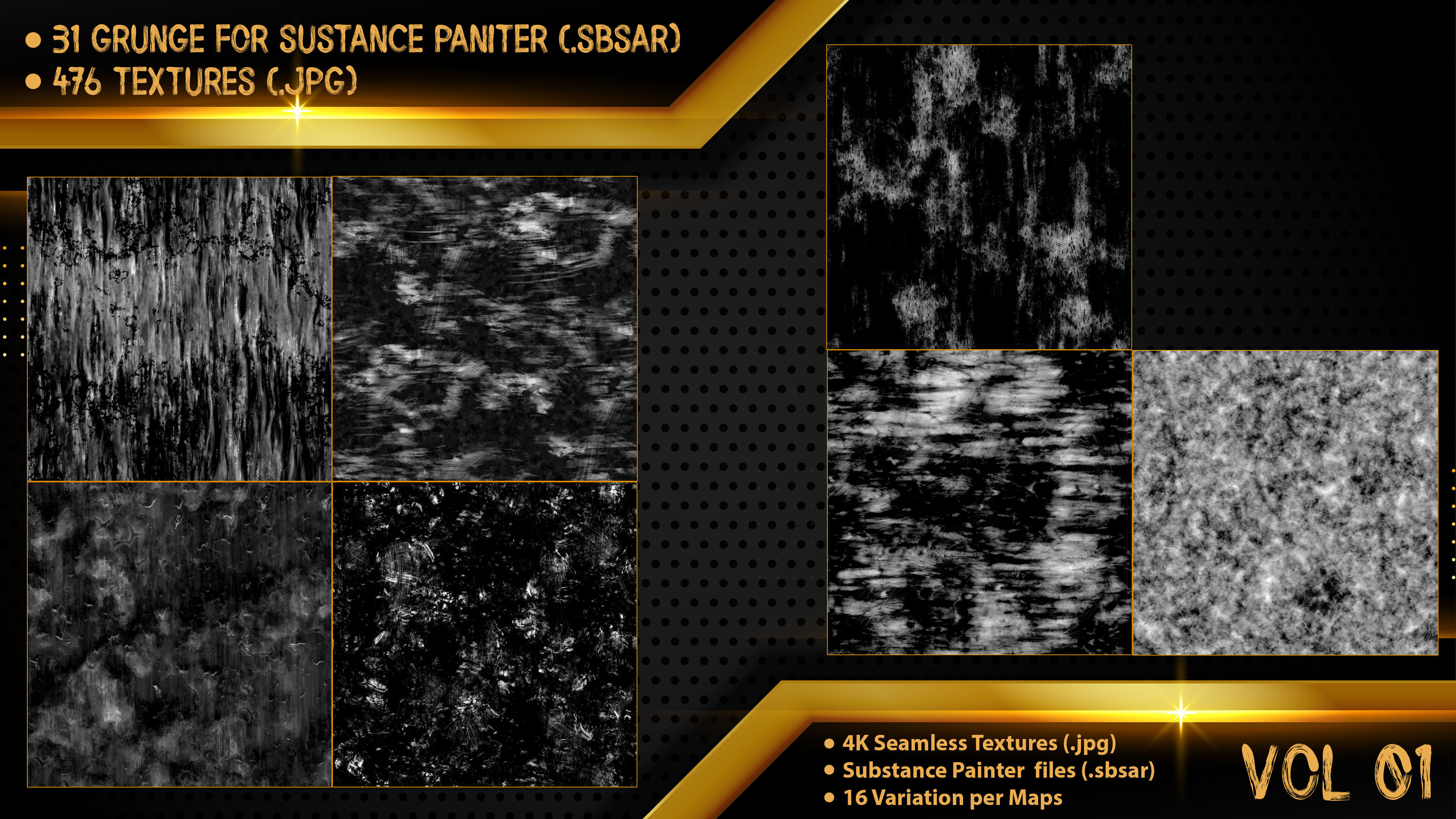 31 Grunge For Substance Painter and 476 Textures Texture | CGTrader