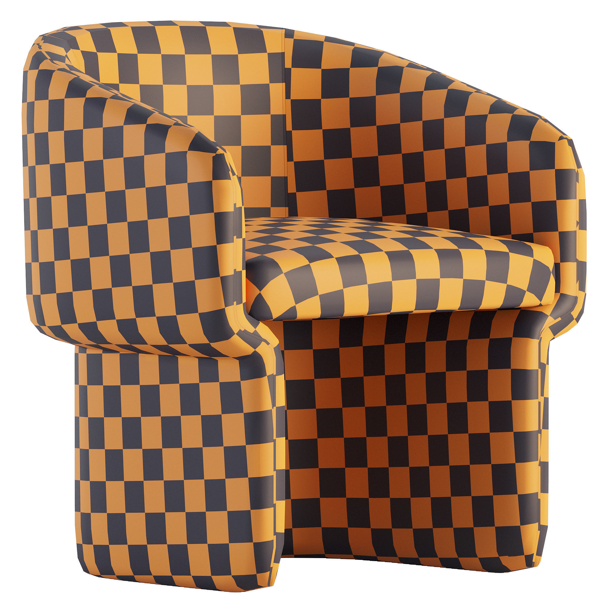 Lowrance Velvet Barrel chair 3D model | CGTrader