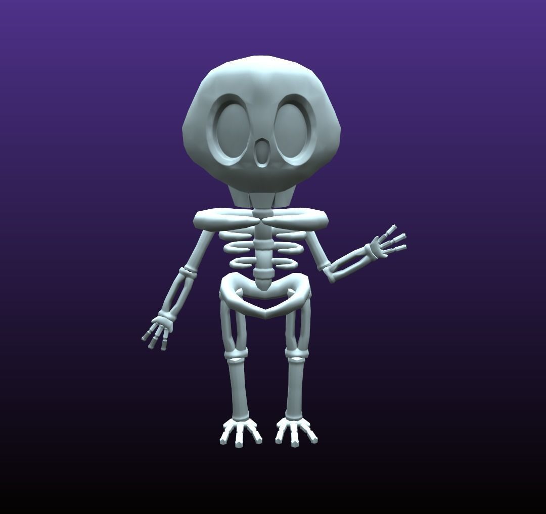 3D model Cartoon style skeleton game asset VR / AR / low-poly | CGTrader