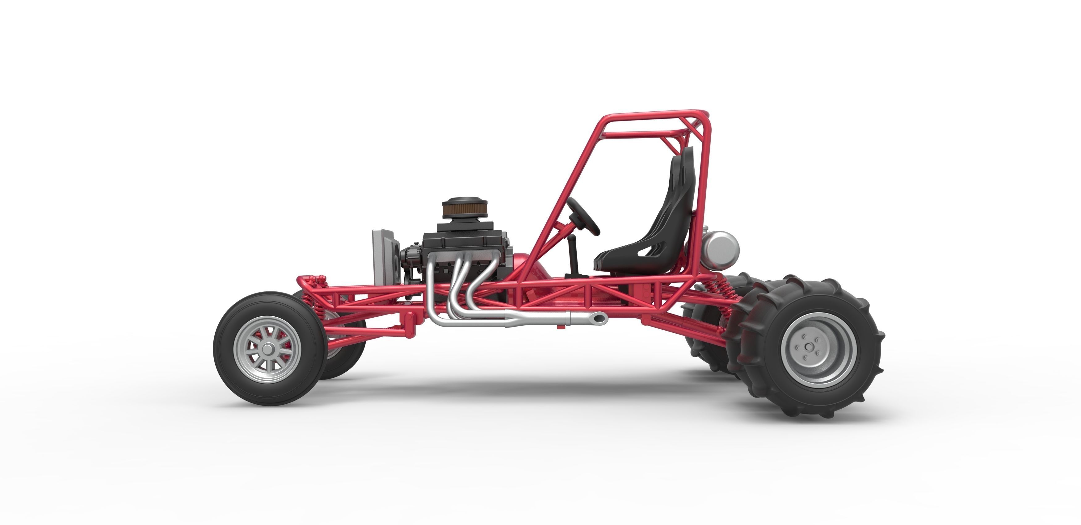 Diecast old school water pumper Sand buggy Scale 1 to 25 3D model 3D ...