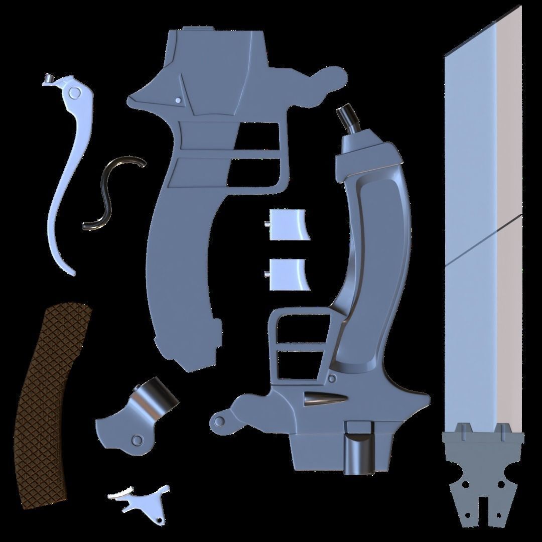 Attack On Titan 3D maneuver gear ODM sword 3D model 3D printable | CGTrader