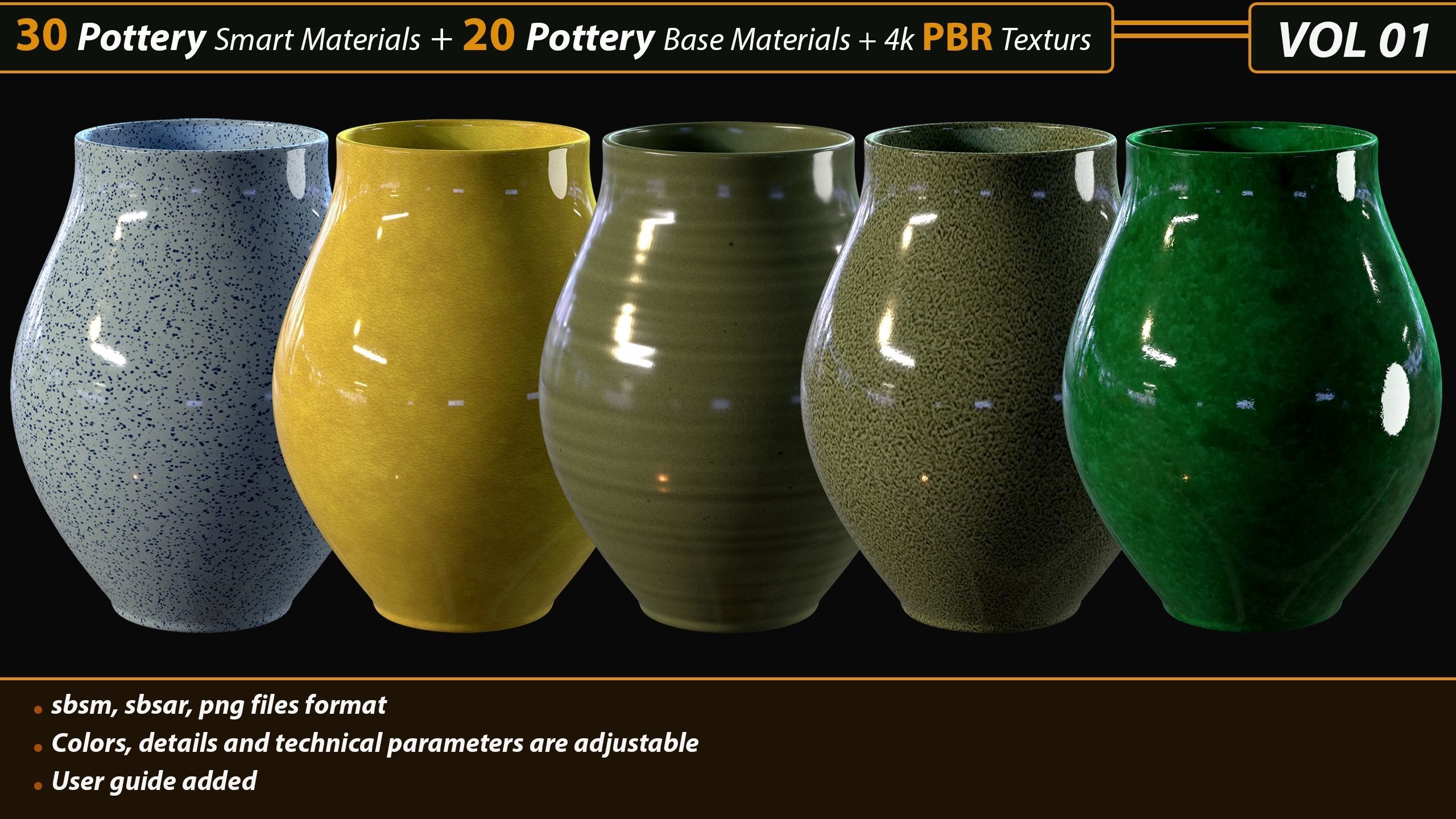 30 Pottery Smart material 20 Base Material with textures Texture | CGTrader