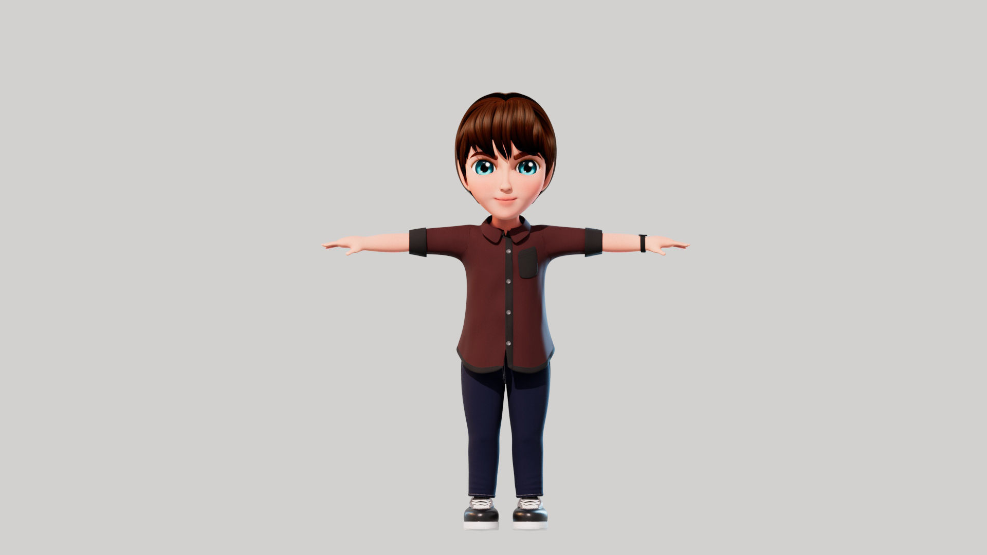 Cartoon Boy Sam 3D model | CGTrader