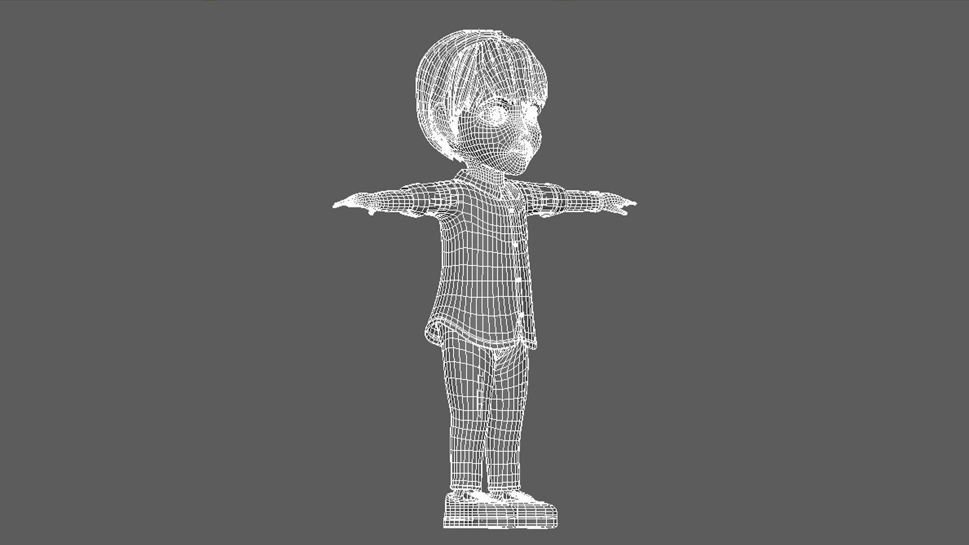 Cartoon Boy Sam 3D model | CGTrader