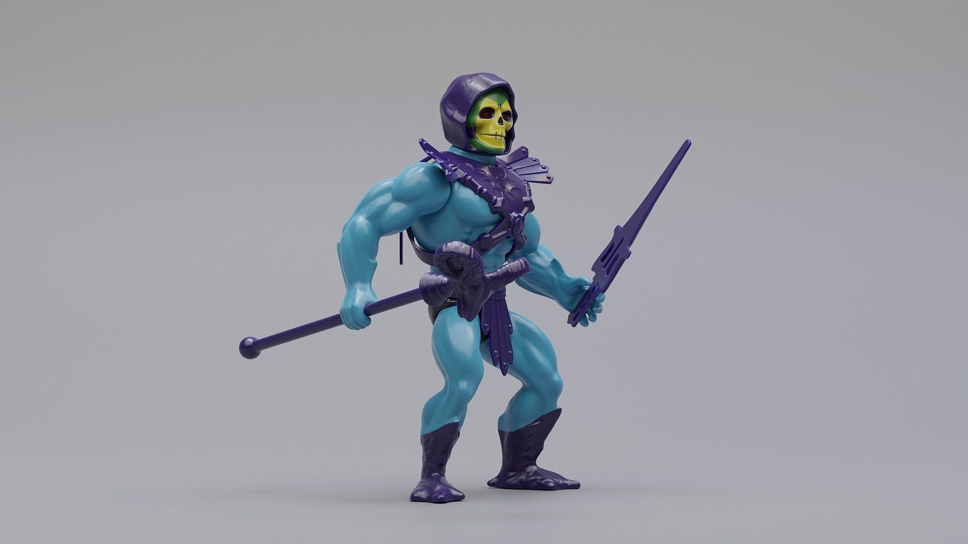 Skeletor Action Figure 3D model rigged | CGTrader