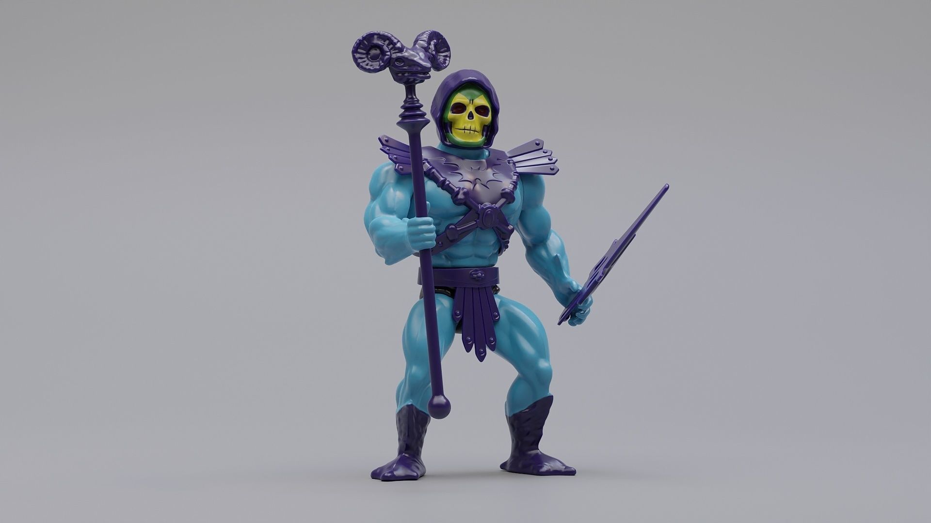 Skeletor Action Figure 3D model rigged | CGTrader