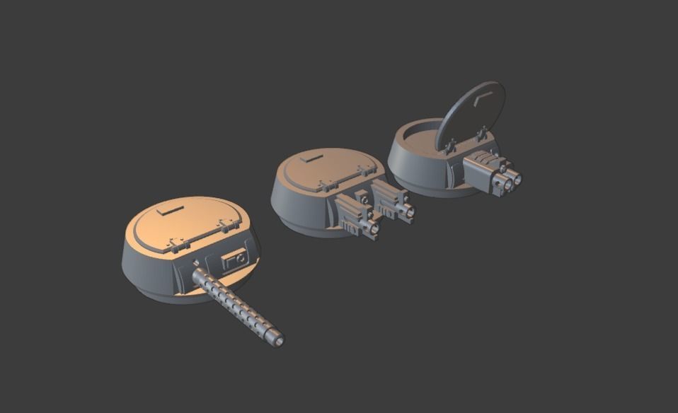 Grimdark Mini Turrets free 3D model 3D printable | CGTrader