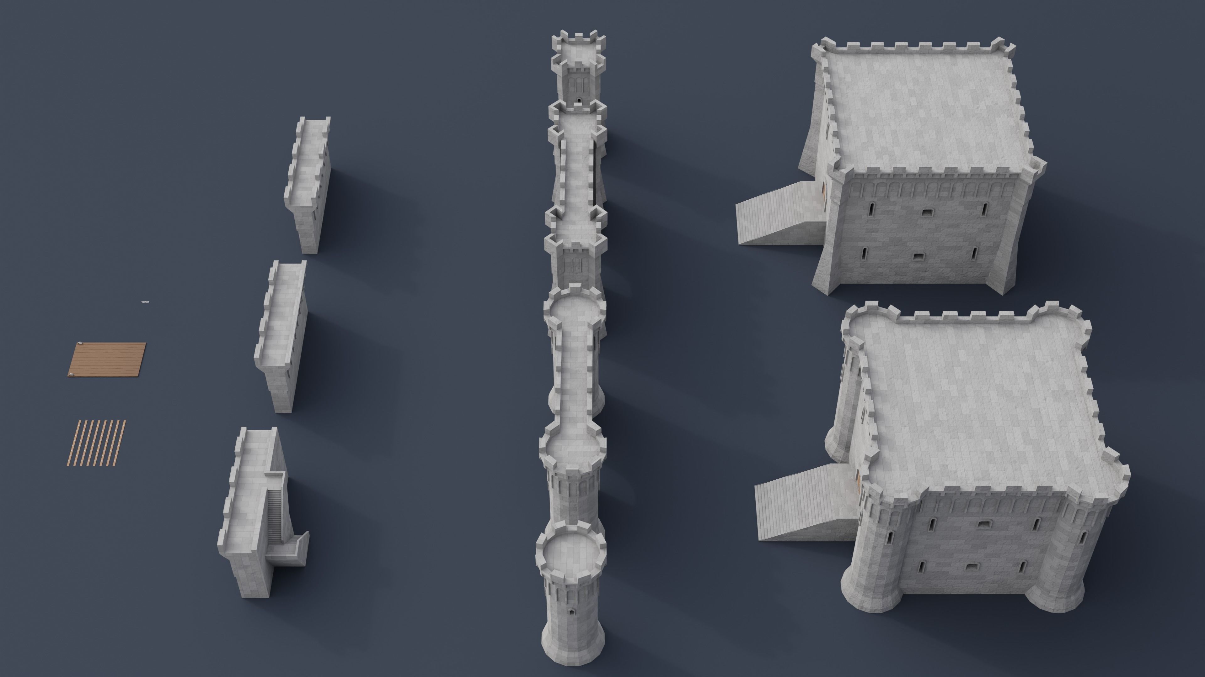 3D model Castle Asset Pack VR / AR / low-poly | CGTrader