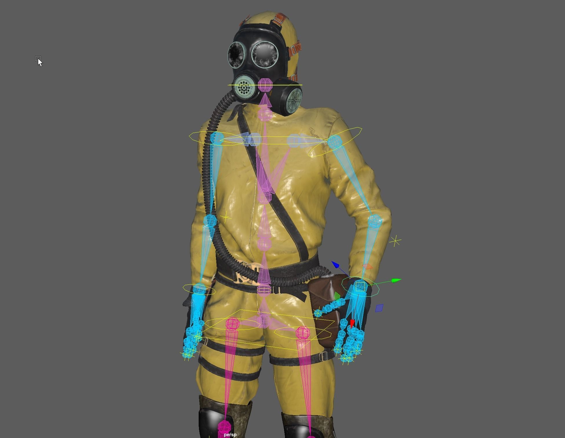 3D model Hazmat Suit Soldier with Rig VR / AR / low-poly | CGTrader