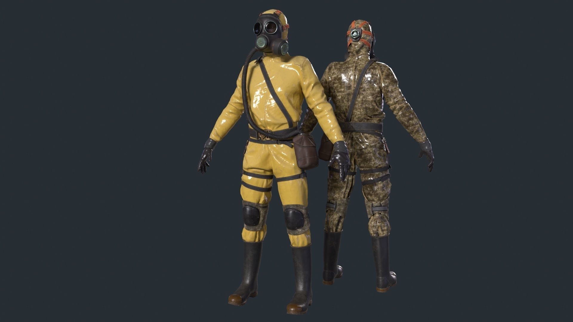 3D model Hazmat Suit Soldier with Rig VR / AR / low-poly | CGTrader