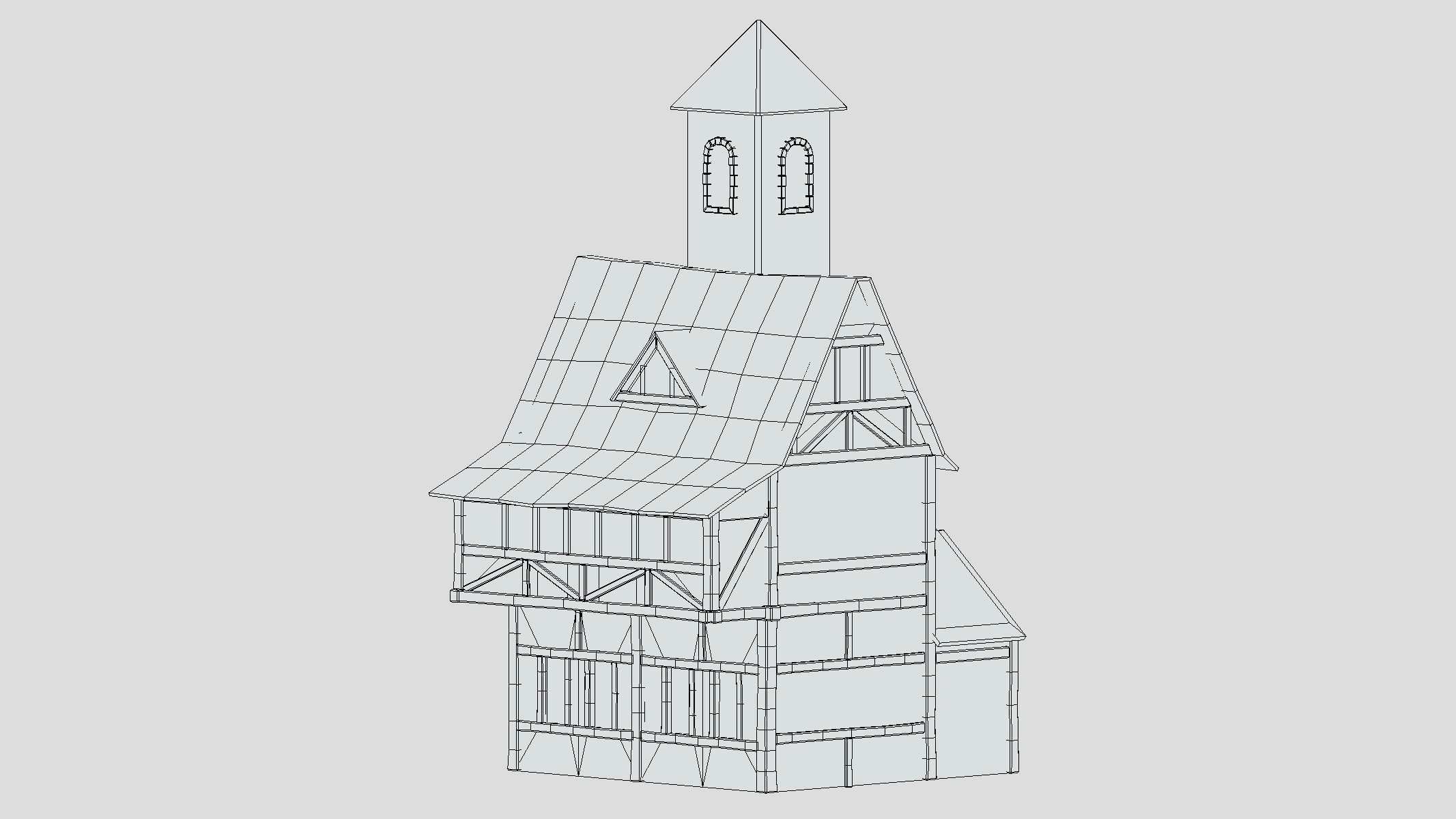 3D model Medieval Building 03 Low Poly PBR Realistic VR / AR / low-poly ...