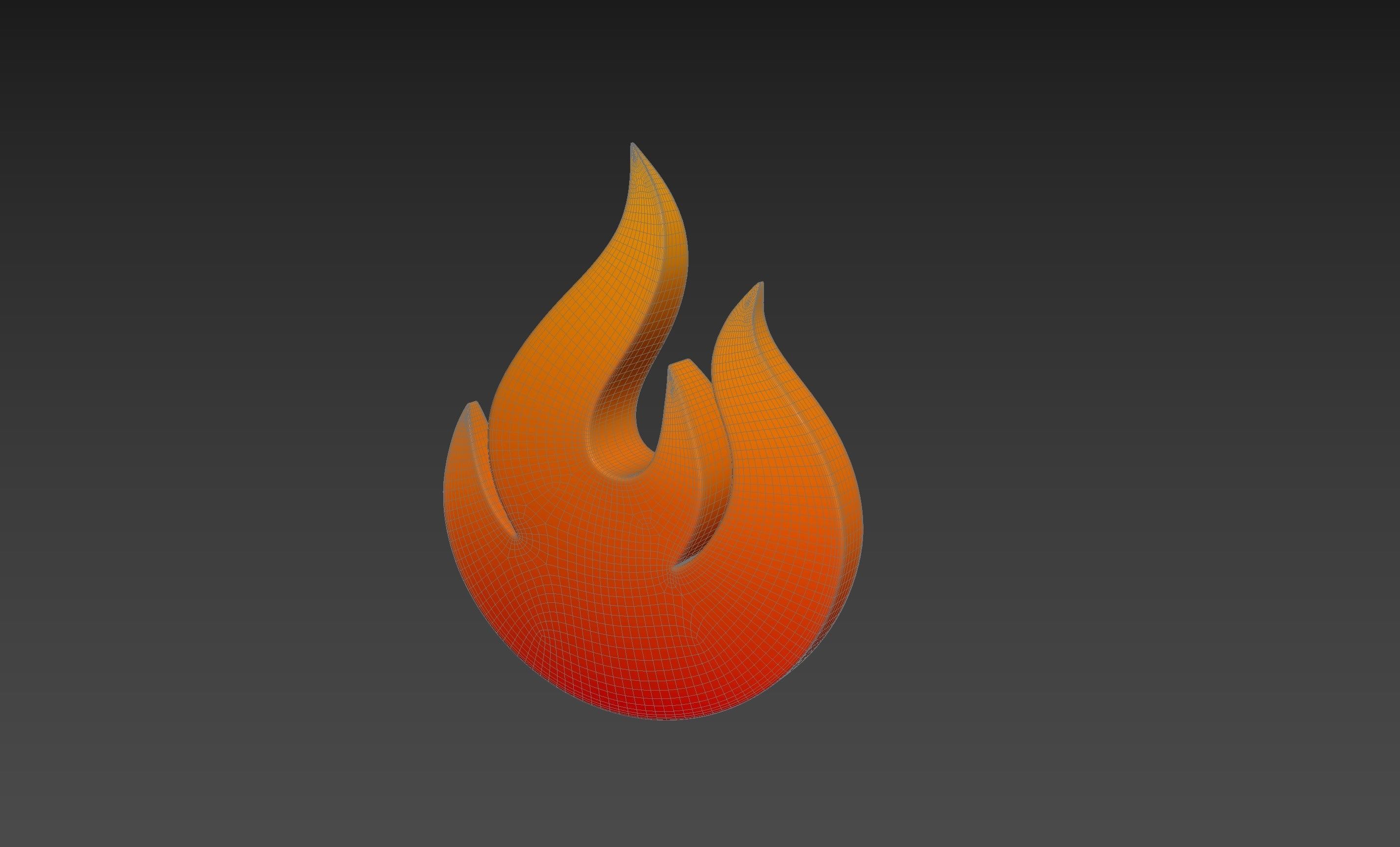 Symbol004 Flame 3D model | CGTrader
