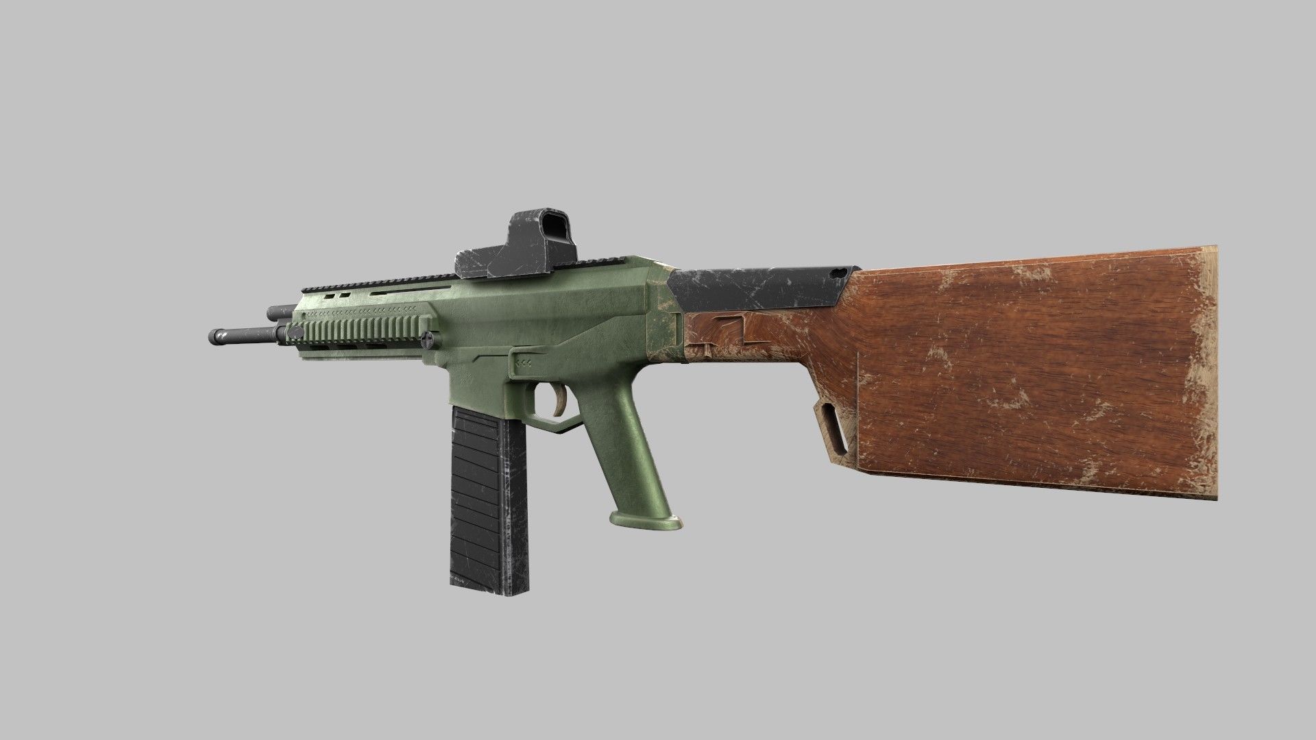 3D model Assault rifle VR / AR / low-poly | CGTrader