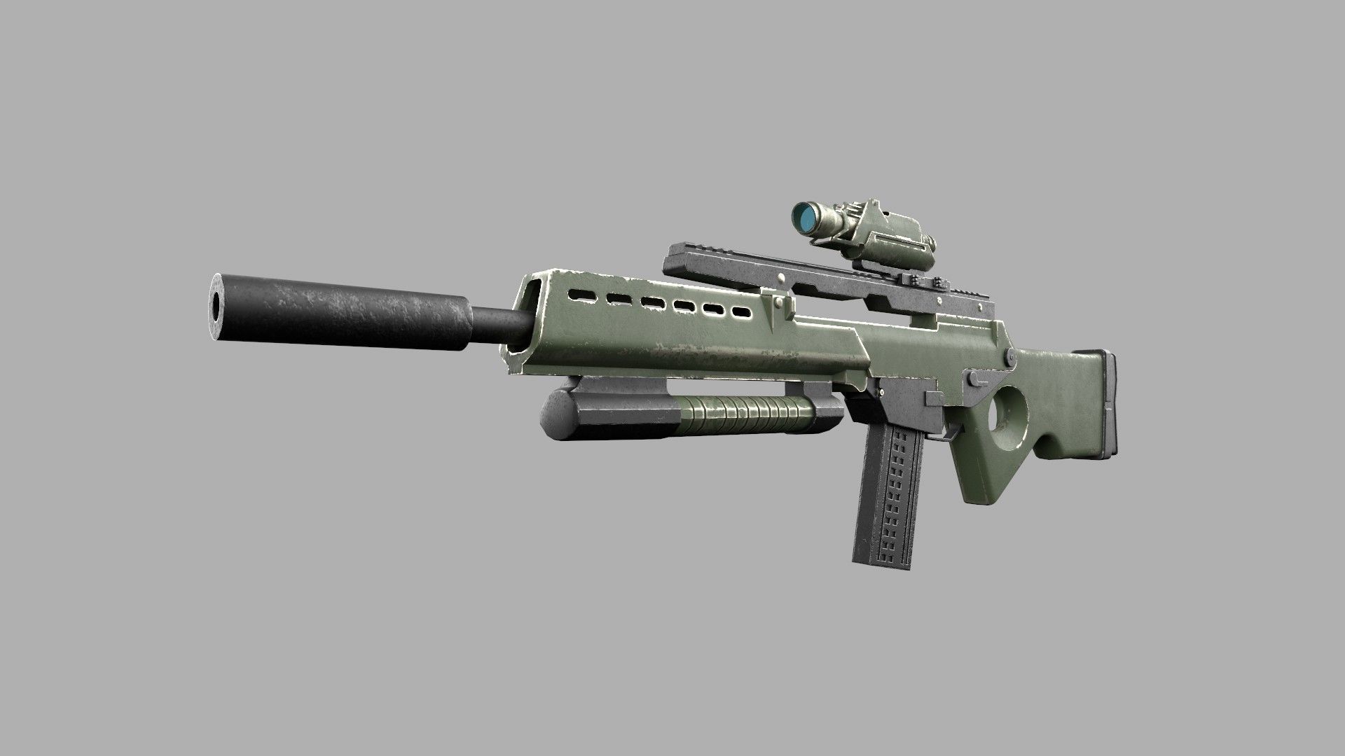 3D model Assault rifle VR / AR / low-poly | CGTrader