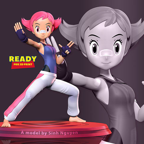 Maylene - Pokemon Fanart 3D model 3D printable | CGTrader