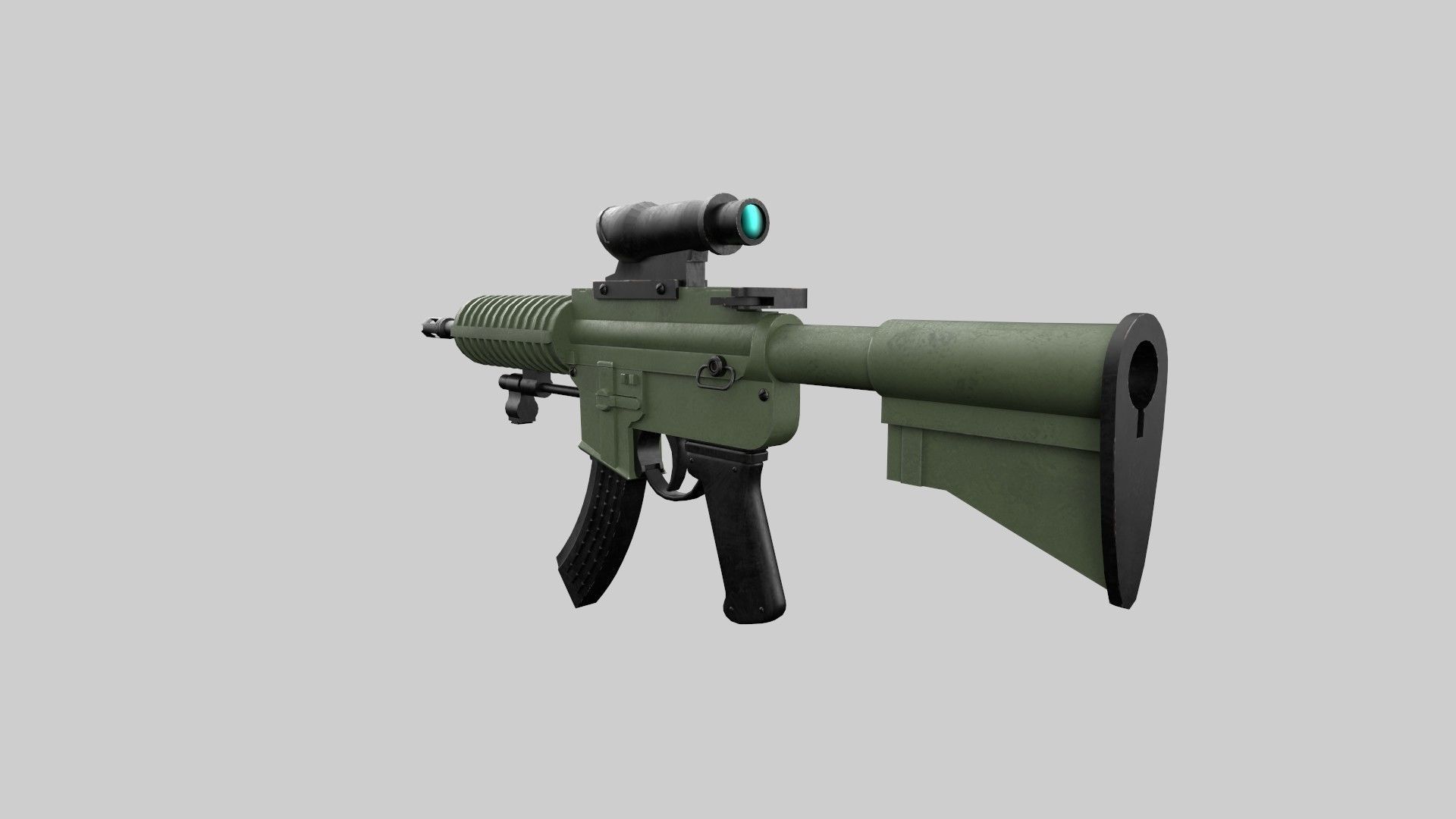 3D model Assault rifle VR / AR / low-poly | CGTrader