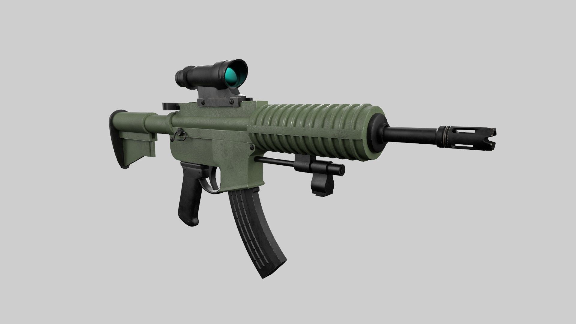3D model Assault rifle VR / AR / low-poly | CGTrader