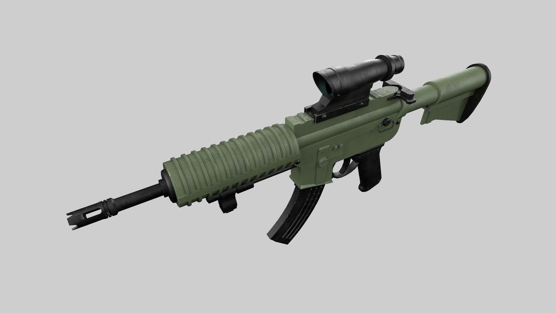3D model Assault rifle VR / AR / low-poly | CGTrader