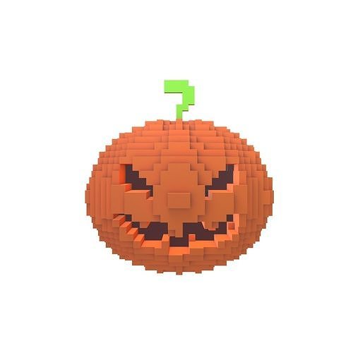 3D model Voxel Halloween Pumpkin v2 002 VR / AR / low-poly | CGTrader