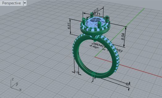 Oval diamond ring 2904 3D print model 3D model 3D printable | CGTrader