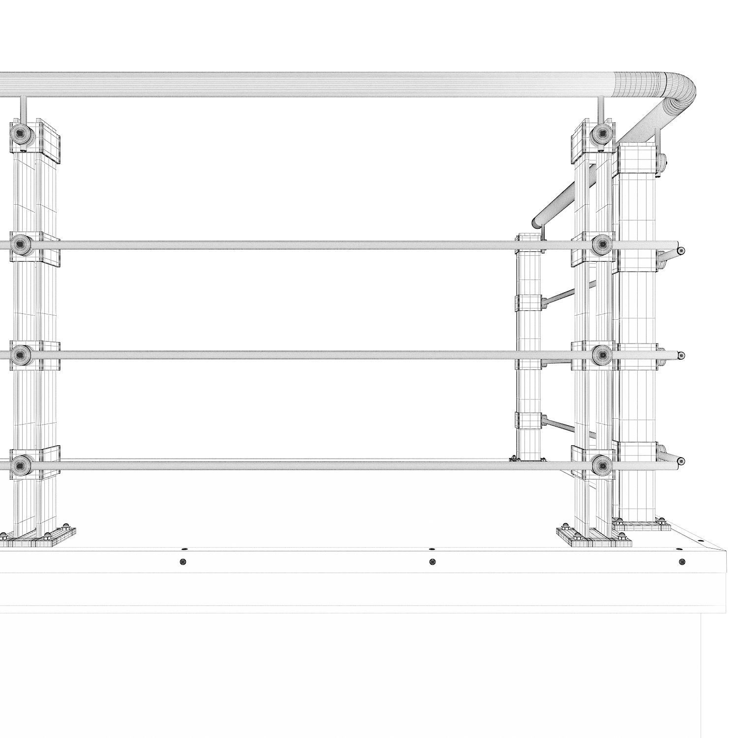 metal railing 3D model | CGTrader