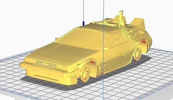 ROCKET LEAGUE DeLorean Time Machine 3D model 3D printable | CGTrader