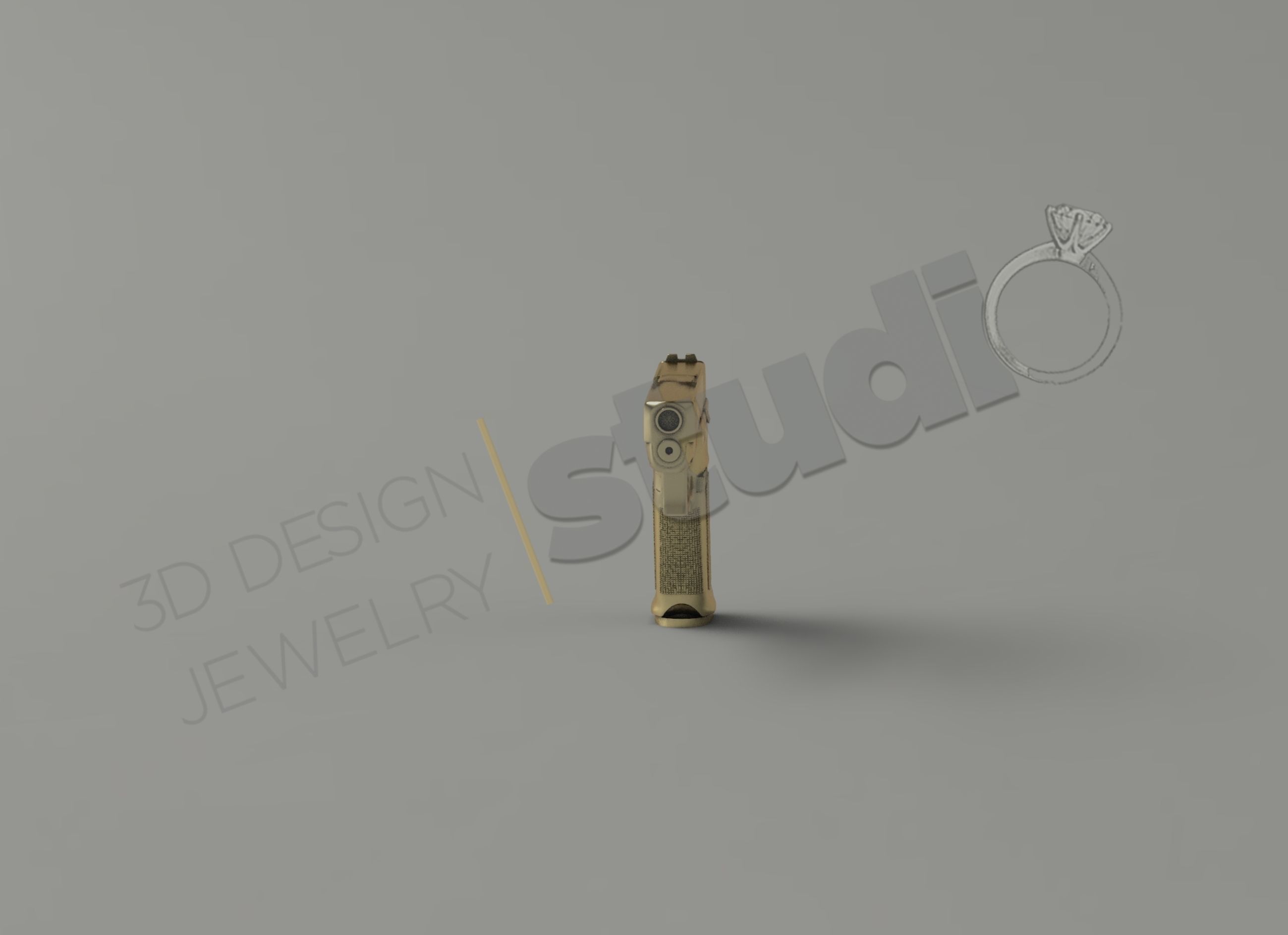 Glock gun pendant jewelry 3D model 3D printable | CGTrader
