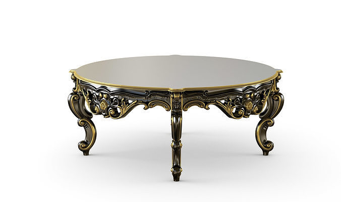 Classic Style Round Coffee Table 3D model | CGTrader
