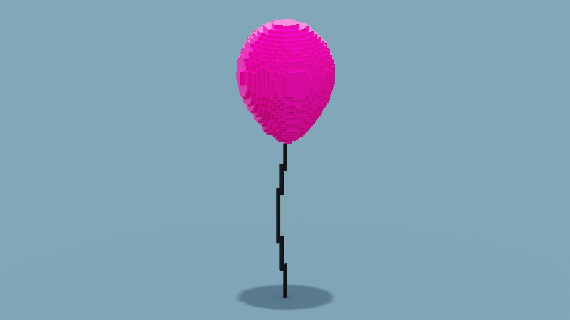 3D model Voxel Pink Balloon VR / AR / low-poly | CGTrader