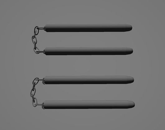 3D model Nunchaku three chains VR / AR / low-poly | CGTrader