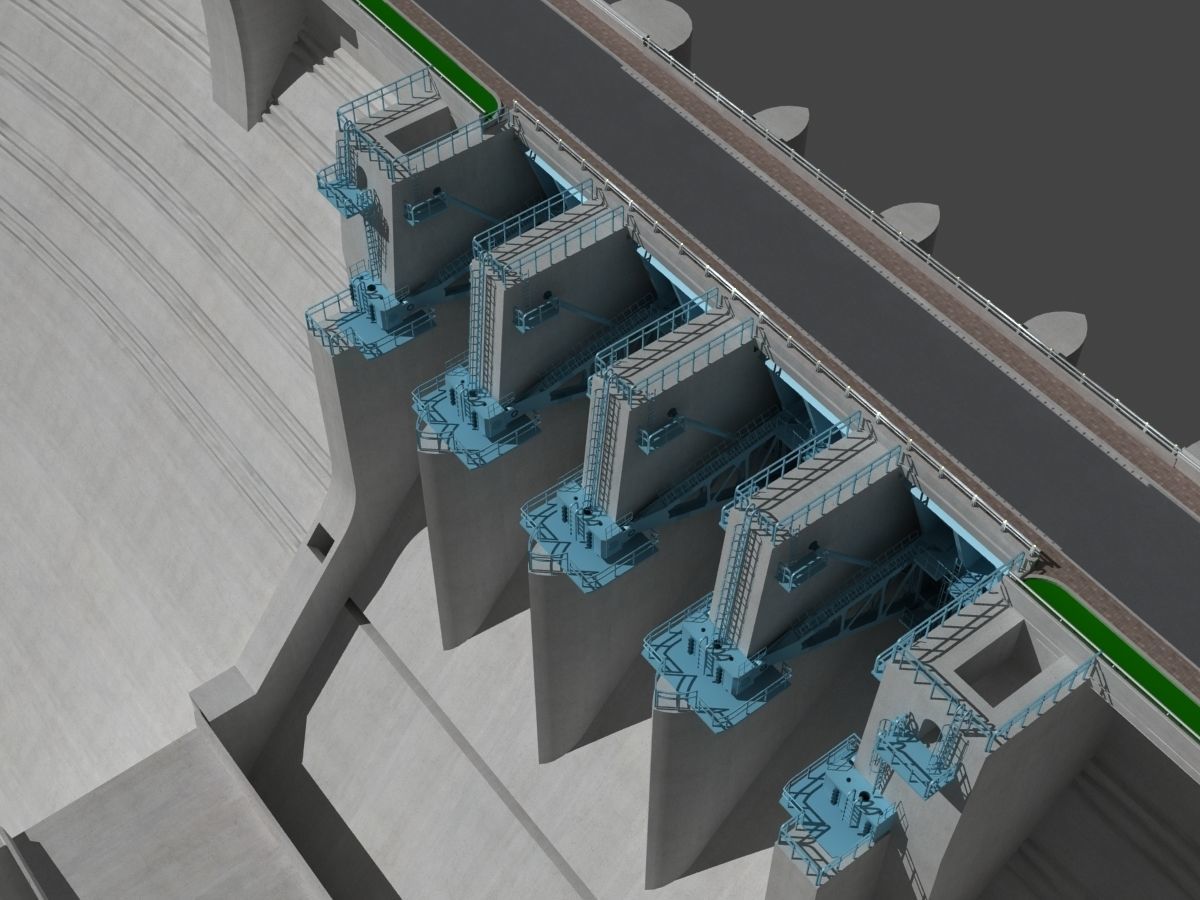 3D Dam Sluice gate 3D model | CGTrader