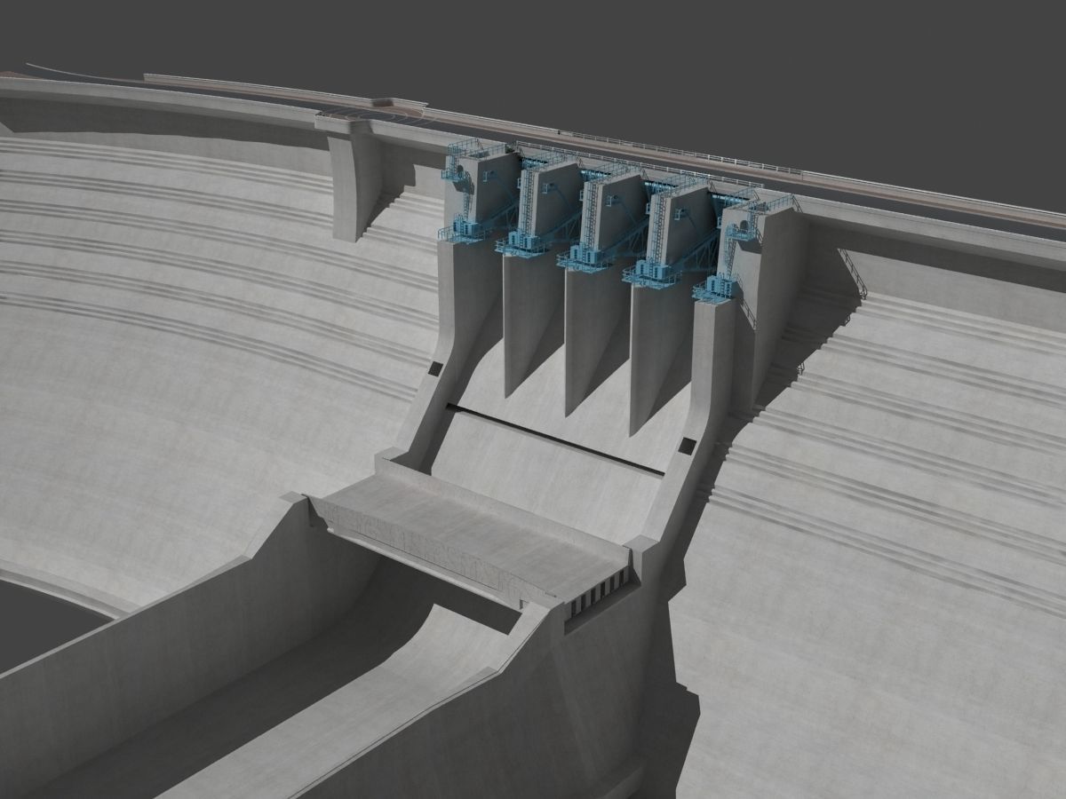 3D Dam Sluice gate 3D model | CGTrader