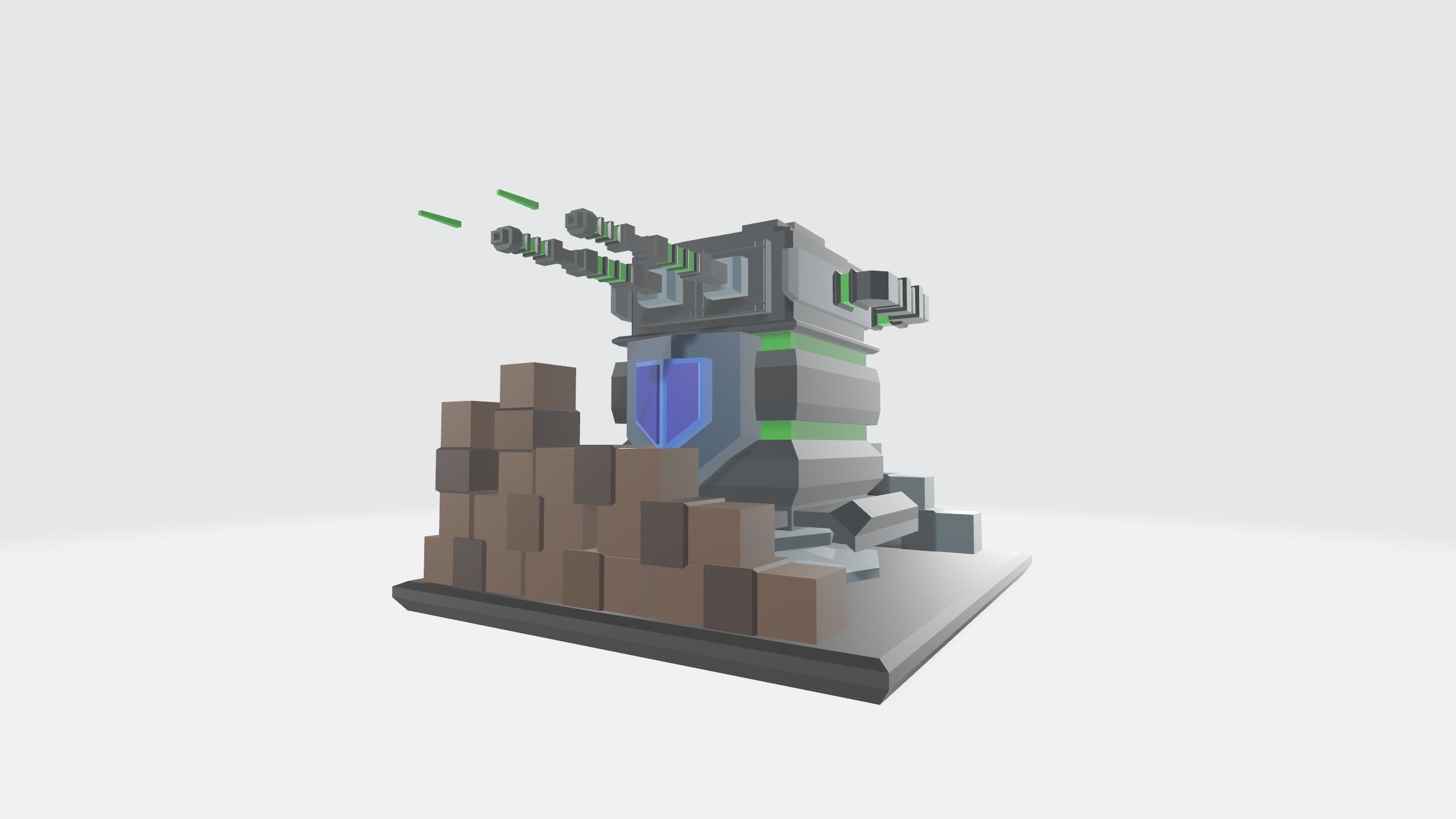 Laser turret for game free VR / AR / low-poly 3D model | CGTrader