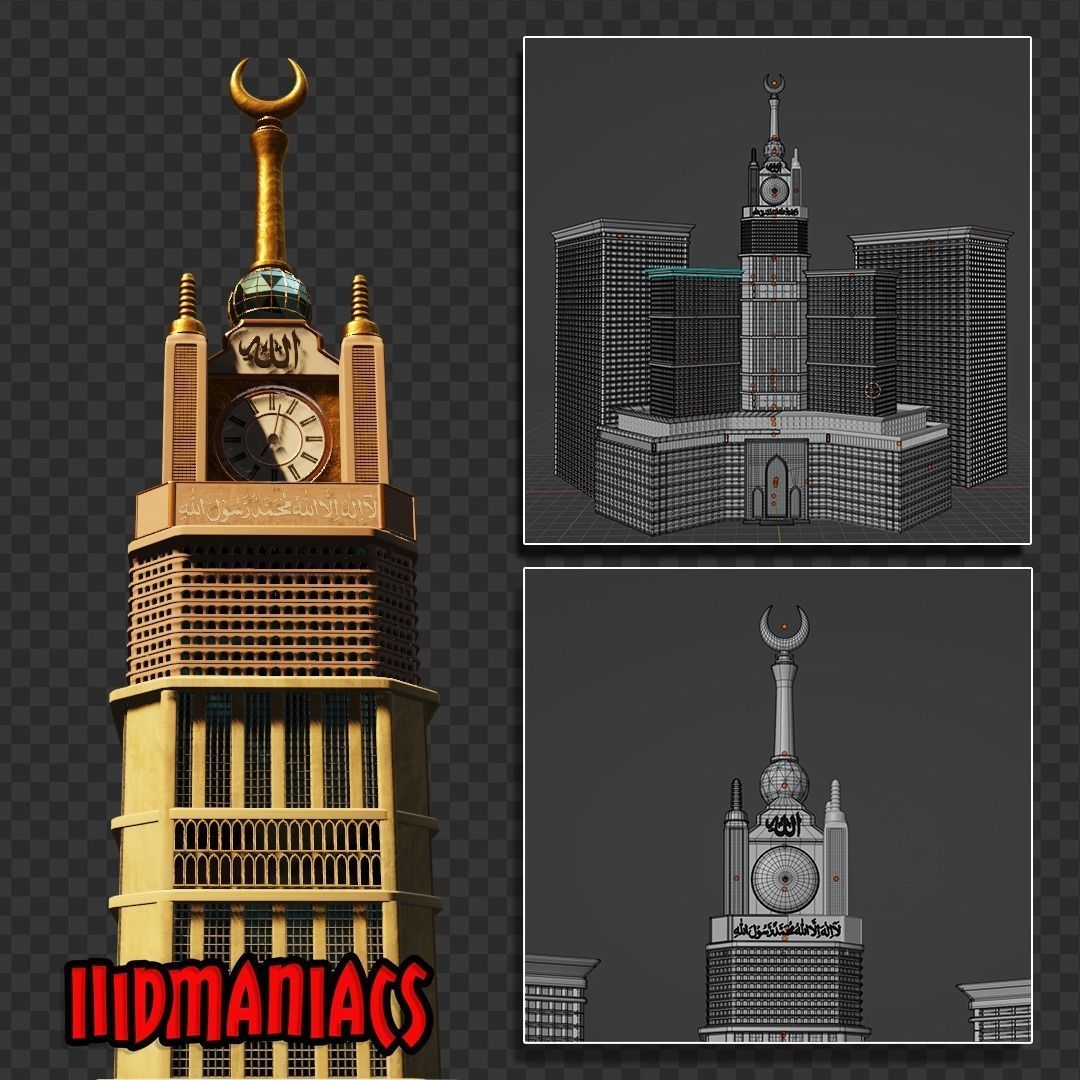 SAUDI KSA MECCA TOWER free 3D model | CGTrader