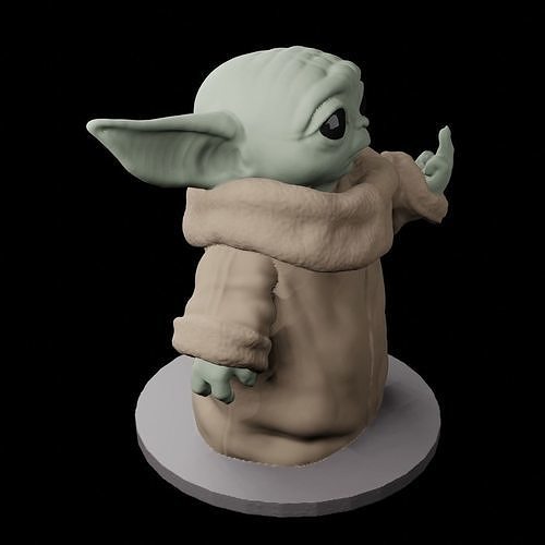 Badass baby yoda 3D model 3D printable | CGTrader