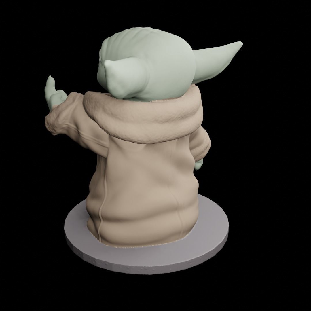 Badass baby yoda 3D model 3D printable | CGTrader