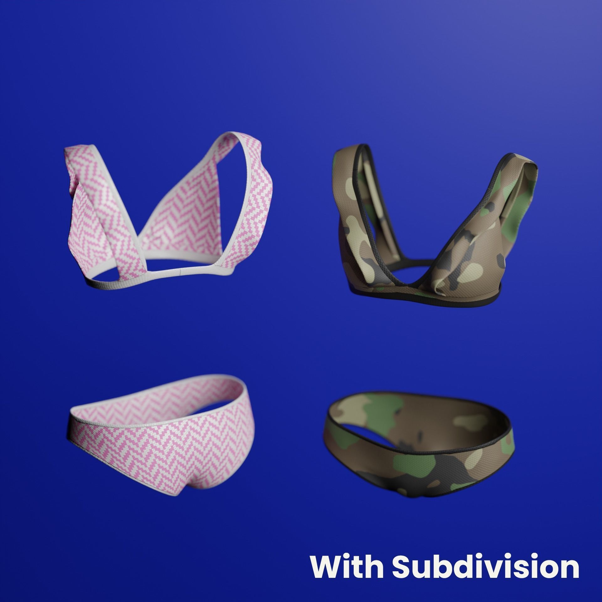 3D model Swimwear costumes pack VR / AR / low-poly | CGTrader