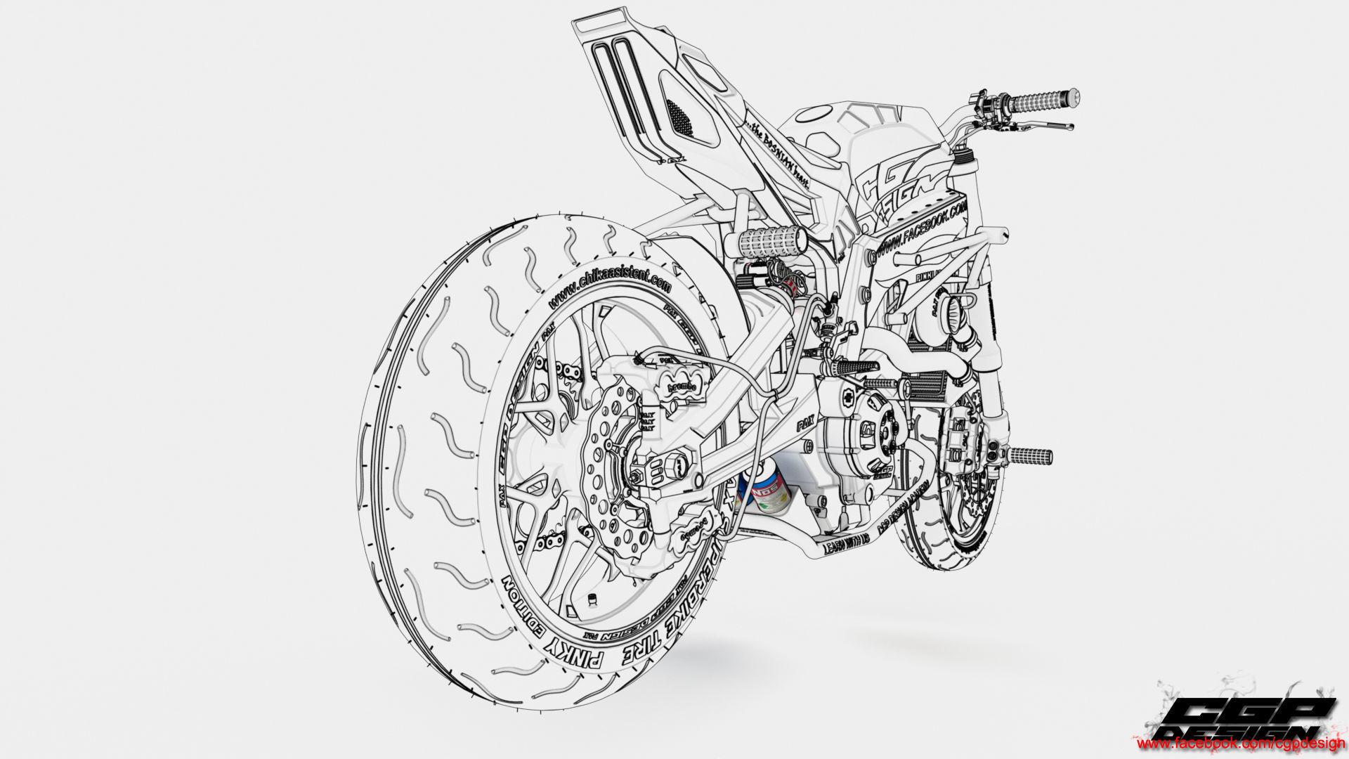 PINK RACE BIKE 3D model | CGTrader