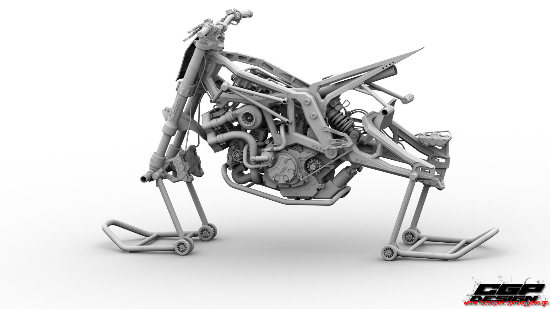 PINK RACE BIKE 3D model | CGTrader