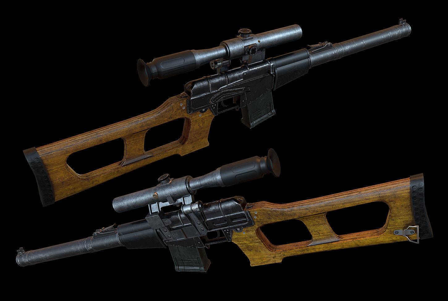 3D model Sniper Rifle Vintorez VSS VR / AR / low-poly | CGTrader