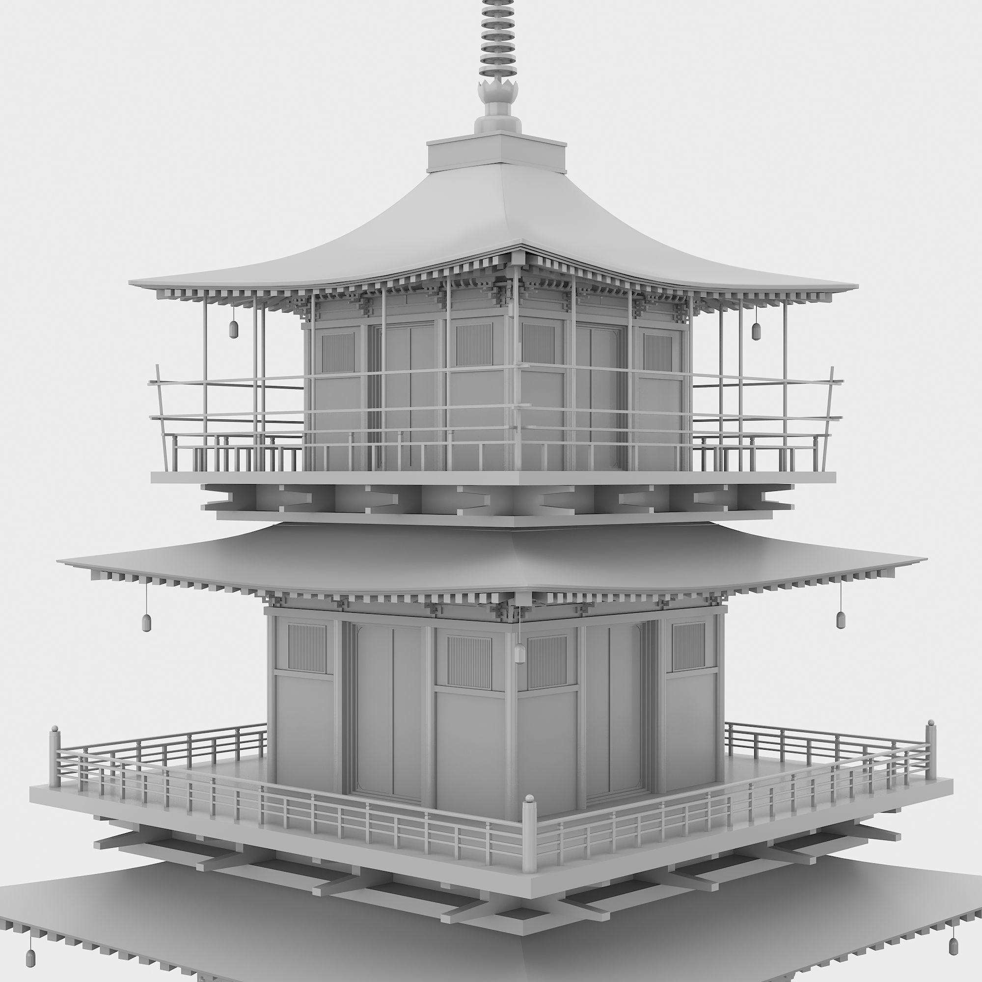 Japanese pagoda 3D model | CGTrader