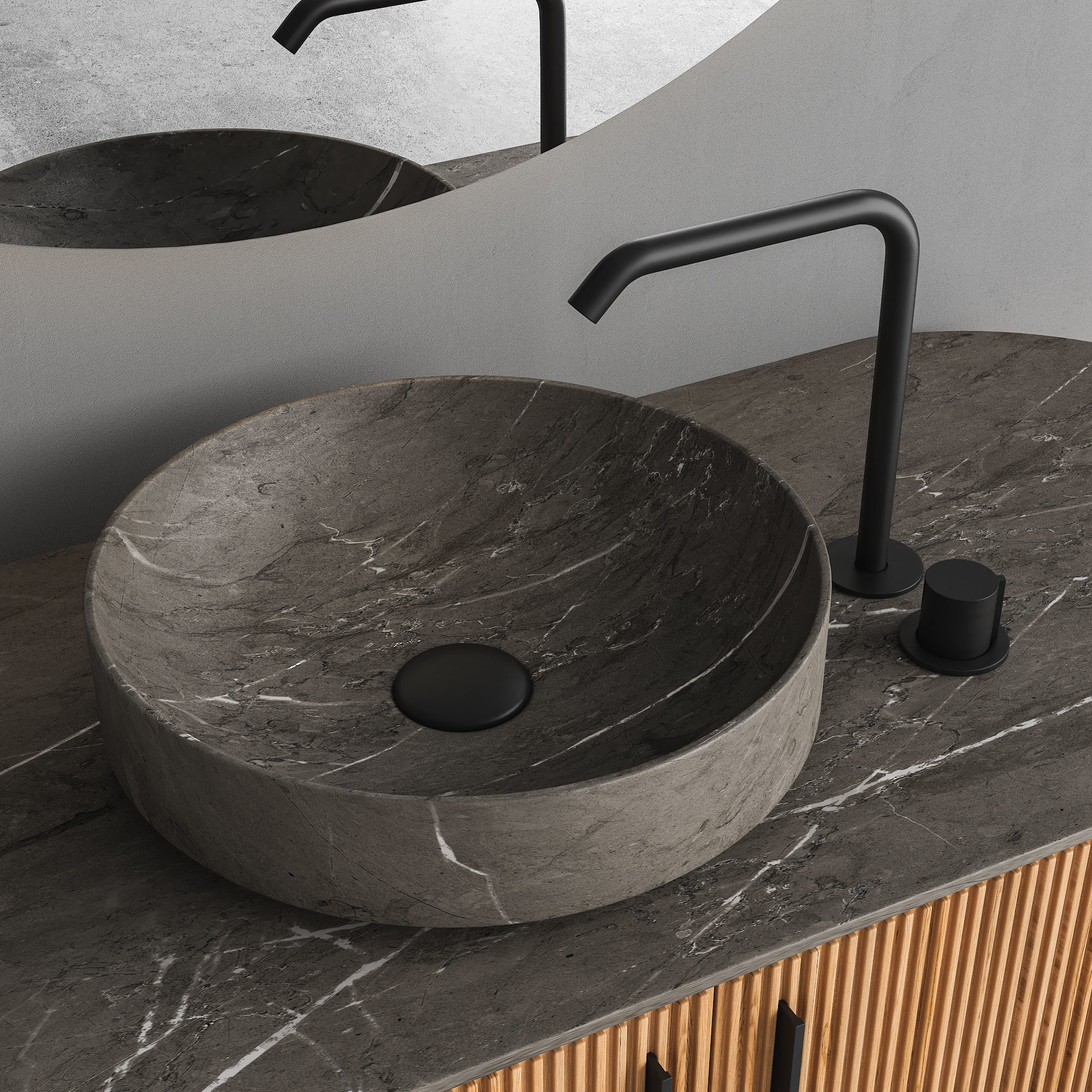 Inbani Grate Round Furniture Unit- Set 2 3D model | CGTrader